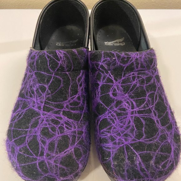 Dansko | Shoes | Dansko Purple Swirl Felt Pro Clogs Womens Size 4 ...